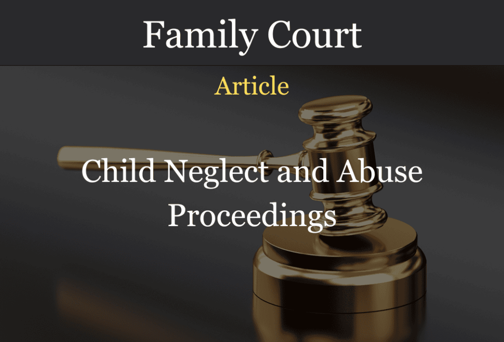 Family Court – Child Neglect and Abuse | Law Office of J. Douglas Barics